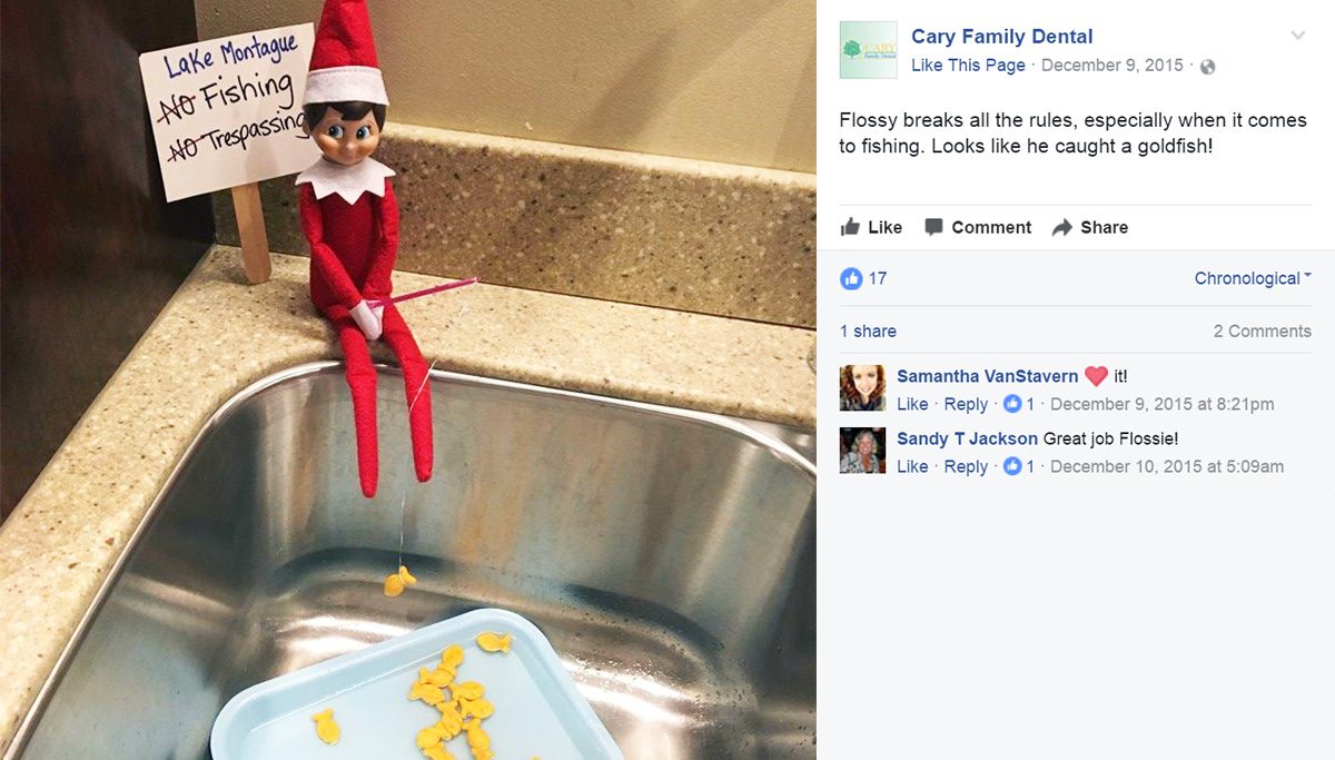 Using "Elf on the Shelf" for Dental Practice Holiday